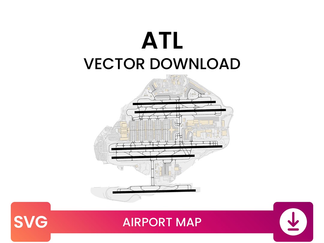 Airport Map of ATL Hartsfield-jackson Atlanta International Airport ...