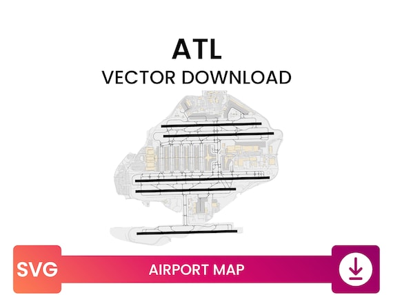Atlanta Airport Detailed Map International ATL Atlanta International