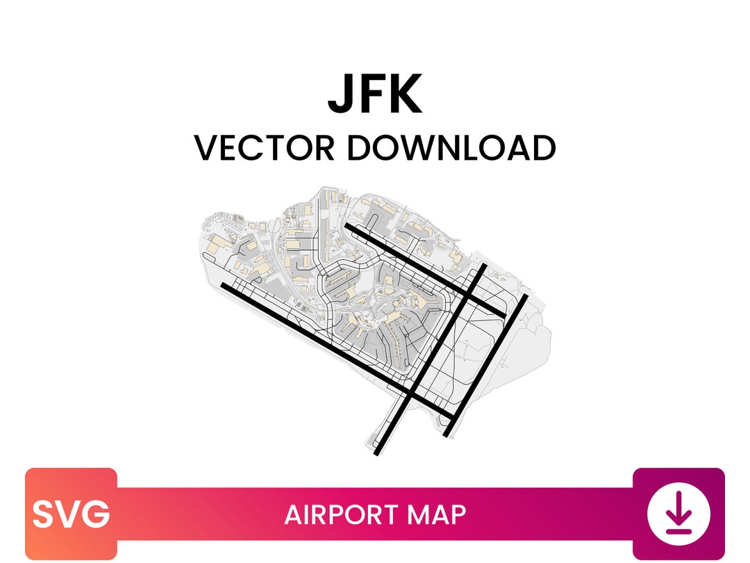 Airport Map of JFK John F. Kennedy International Airport | Airport ...