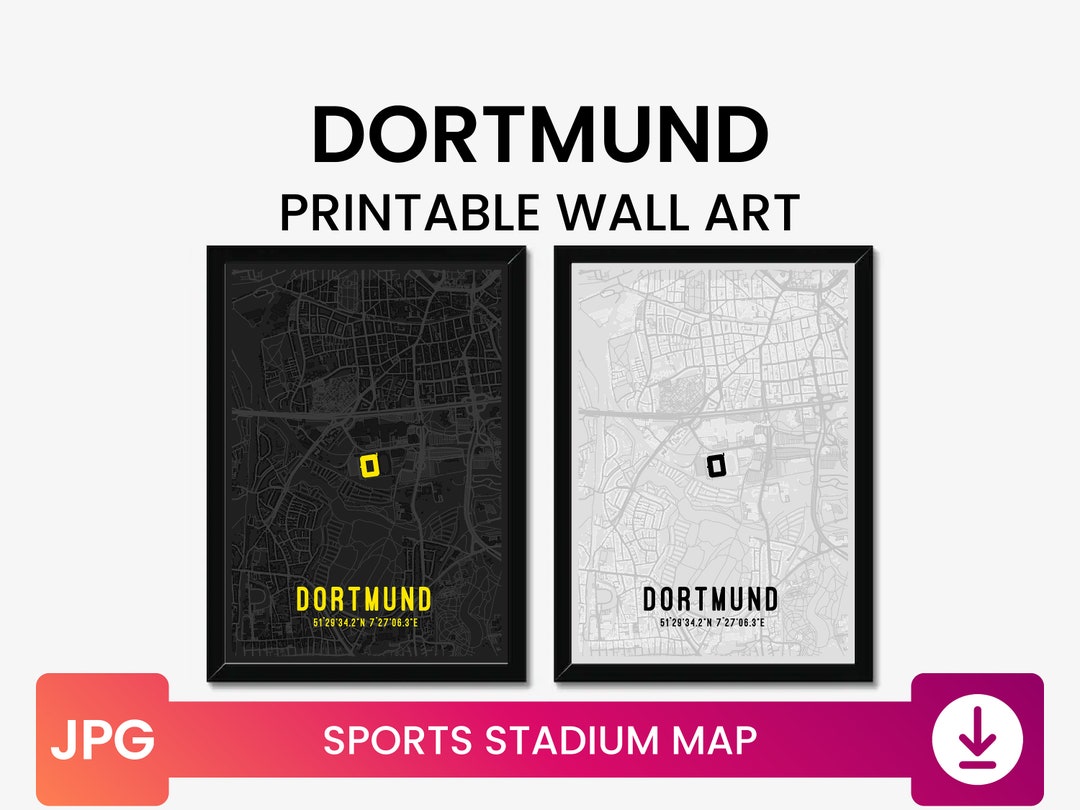 Dortmund Stadium Poster | Printable Wall Art - Etsy