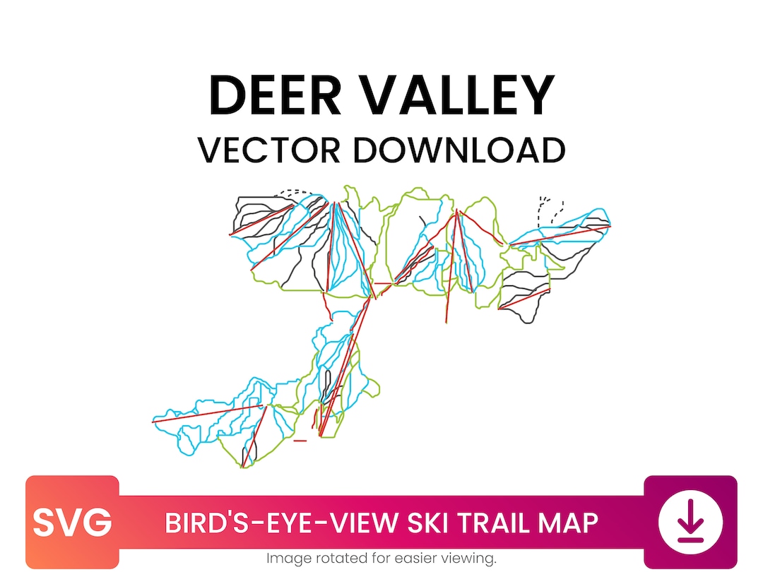 Ski Trail Map of Deer Valley Resort, Utah, United States | Ski Map ...