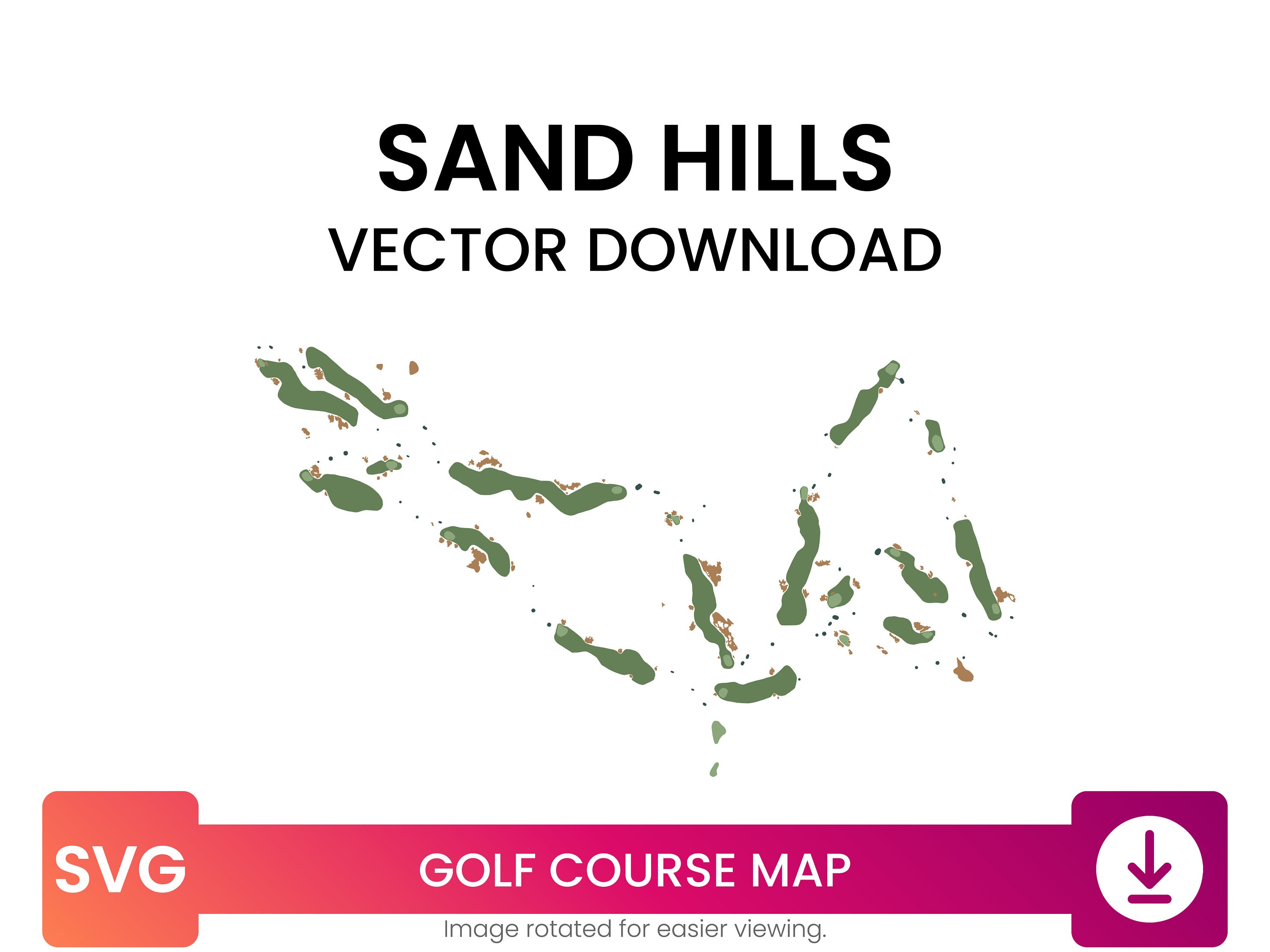Golf Course Map of Sand Hills Golf Club, Mullen, Nebraska, United ...