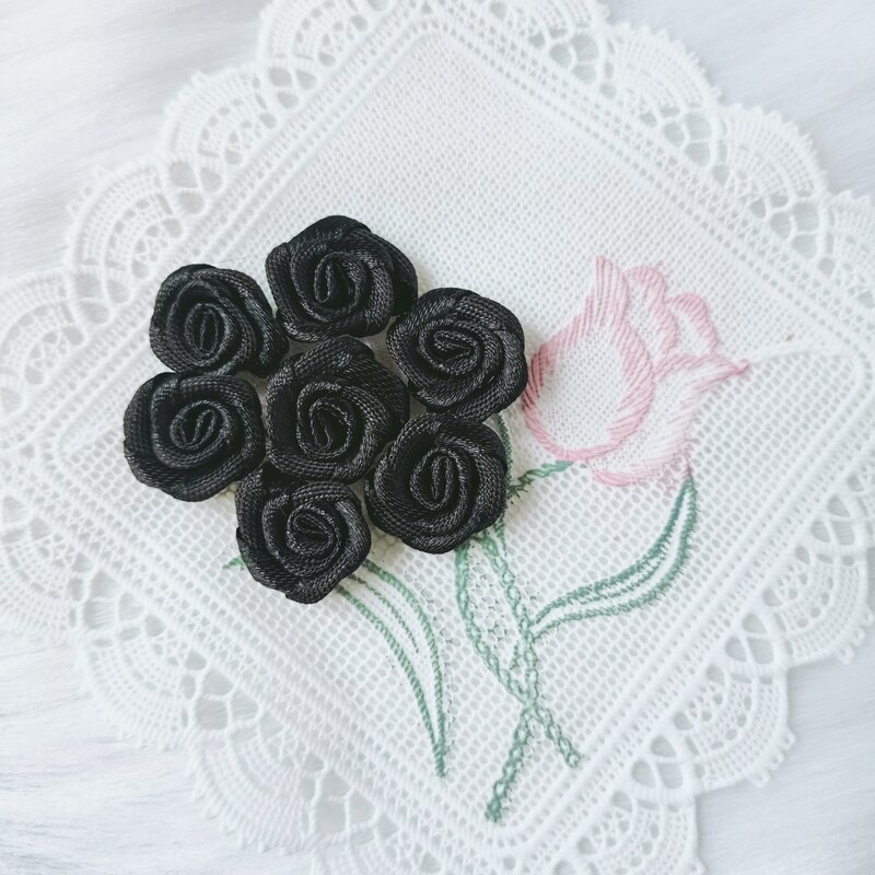 Black Rose Applique - Etsy