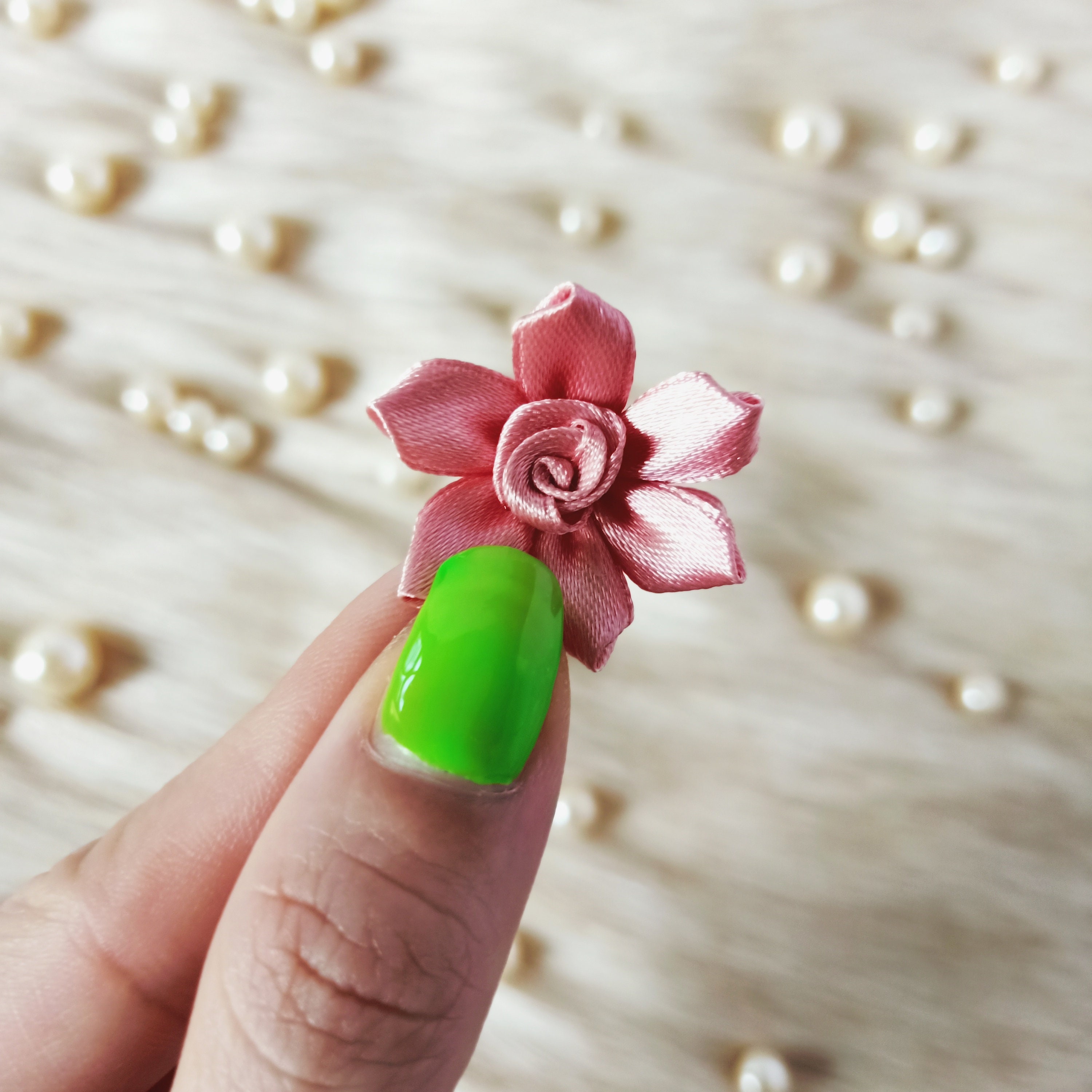 5 Dusty Pink Pinwheel Flowers Rose Center 1.5 INCHESSew on | Etsy