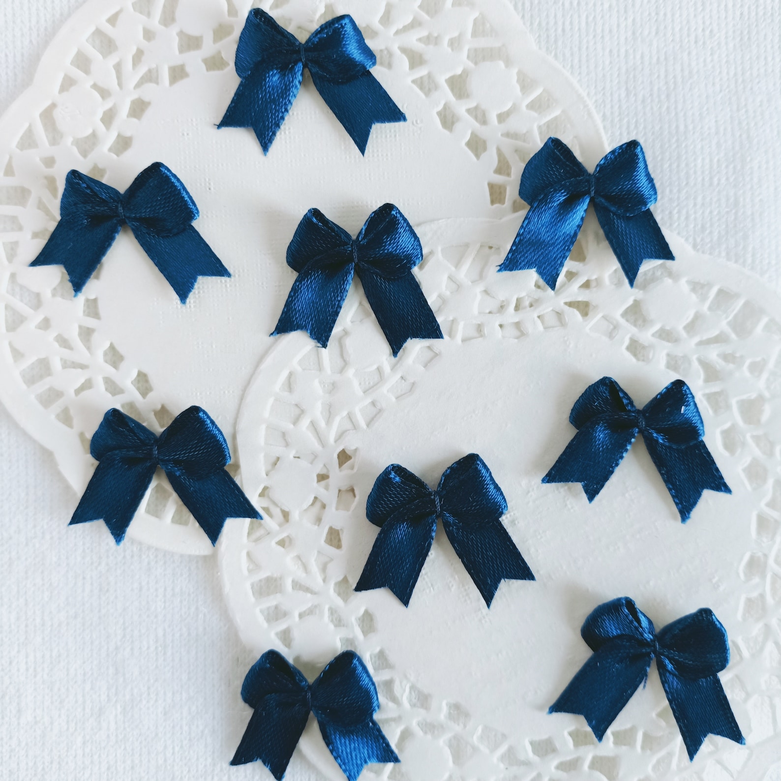 Lazos azul oscuro 25/50 piezas lazos de satén de 1 pulgada - Etsy España