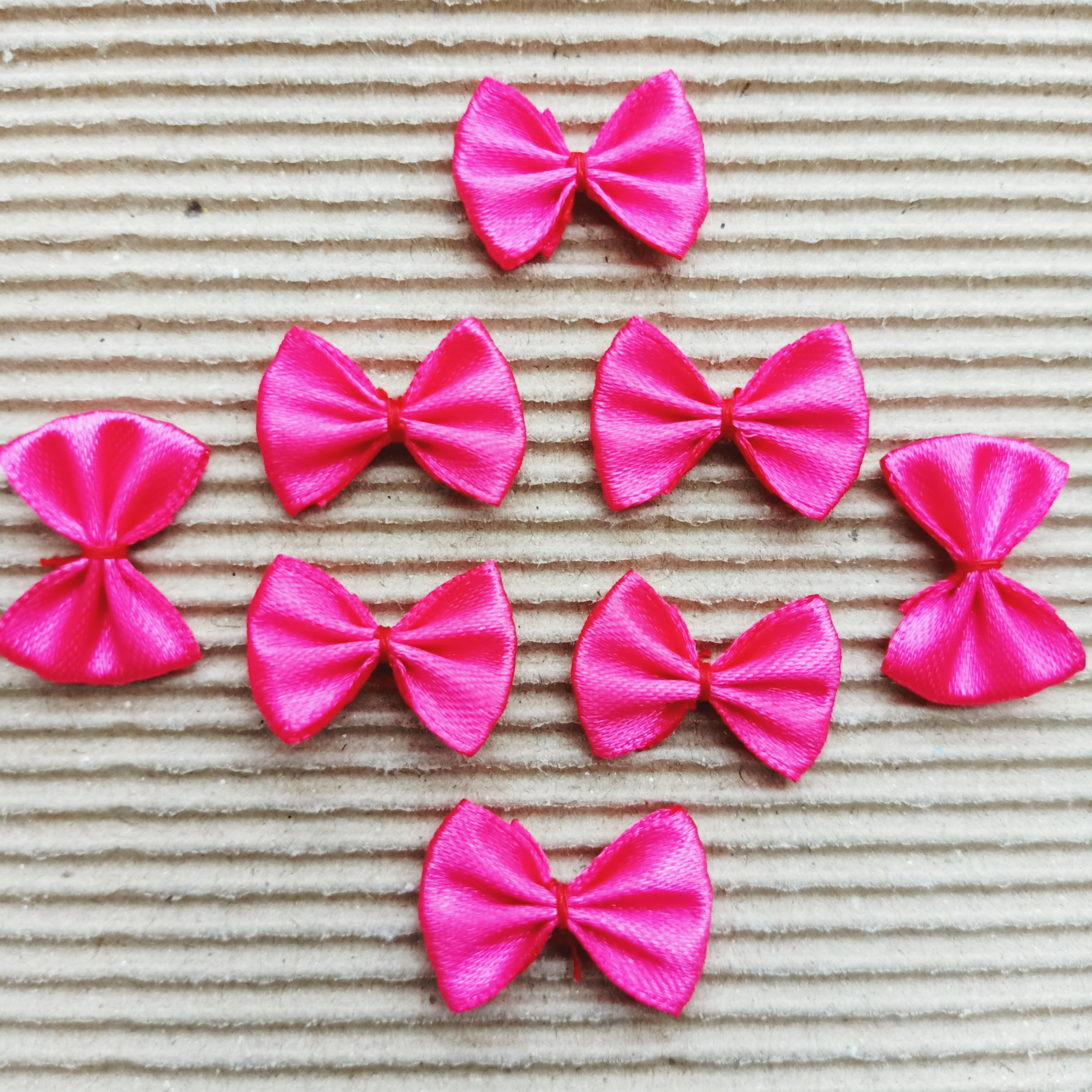 12 Fuchsia Mini Bow Ties 1 inch bows Hot Pink Bows Tiny Bow | Etsy