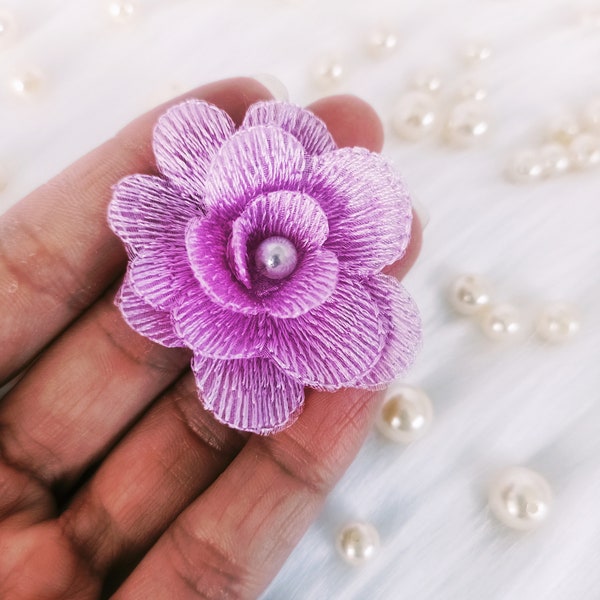 Violet Fabric Flower - Etsy