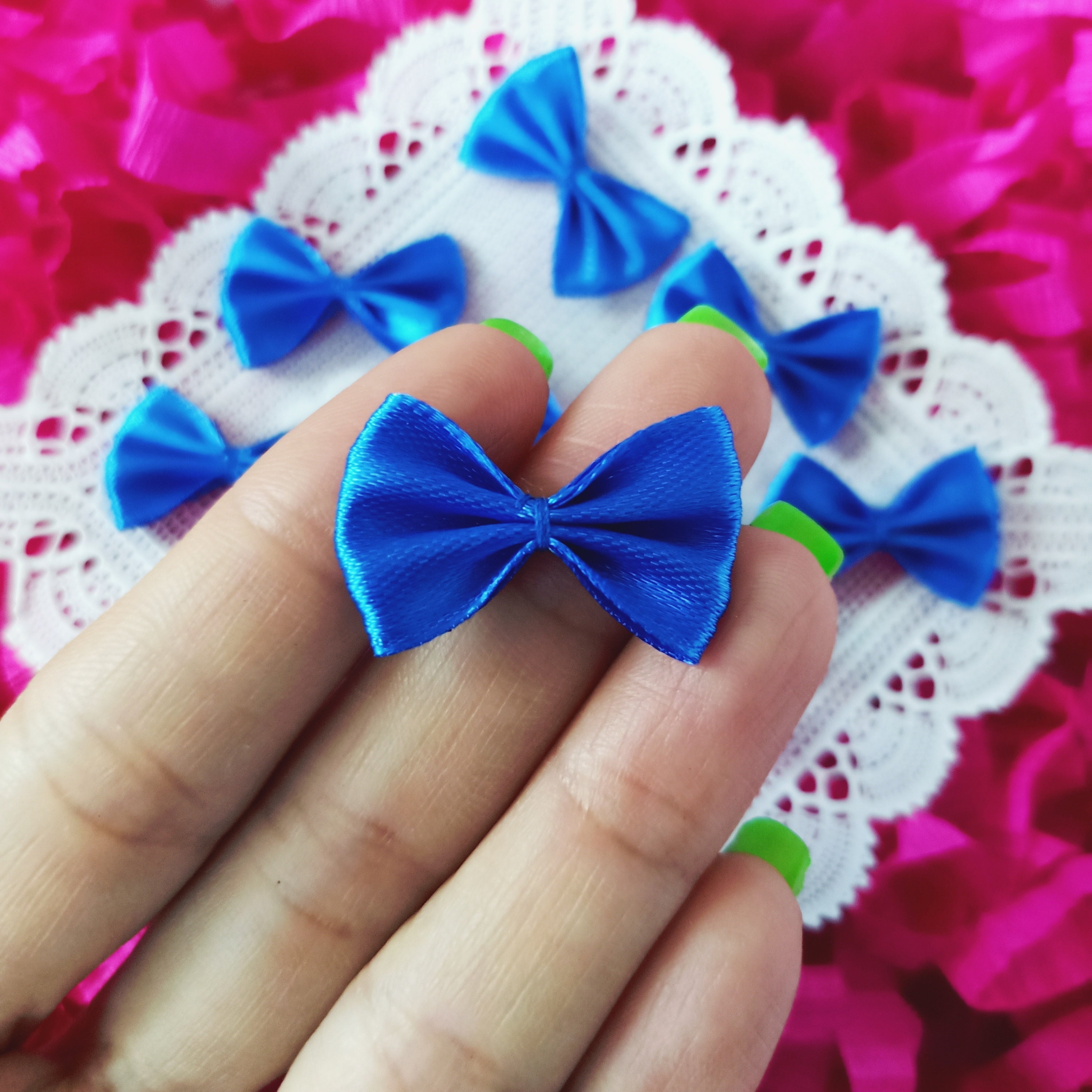 12 Blue Royal Bow Ties 1 Inch Bows Mini Craft Bows Blue - Etsy UK