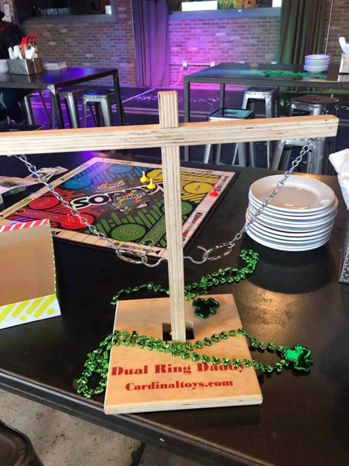 Dual Ring Daddy, for Tabletop Competition Ring Toss Bimini Game Ring ...