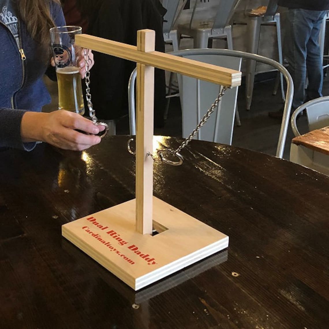 Dual Ring Daddy, for Tabletop Competition Ring Toss Bimini Game Ring ...