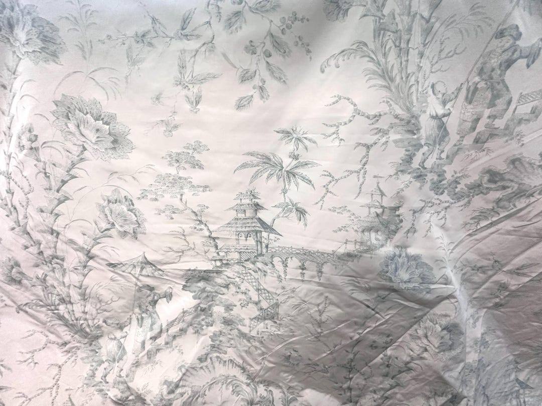 House of Scalamandre Pillemont Toile Choinoiserie Silk Fabric by the ...