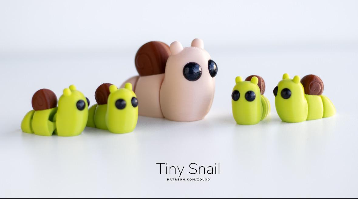 Adorable Cute 3d Printed Articulated Tiny Snail Fidget Toy Figurine - Etsy