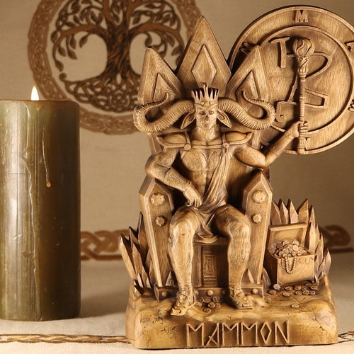Horned God Demon Mammon Money Spell Occult Decor Occult Art | Etsy
