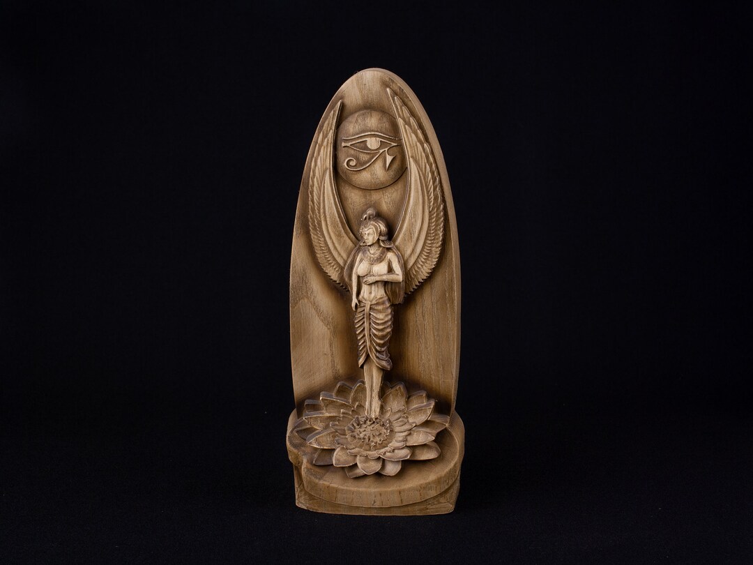 Isis, Isis Statue Egyptian Decor Egyptian Goddess Statue Wooden ...