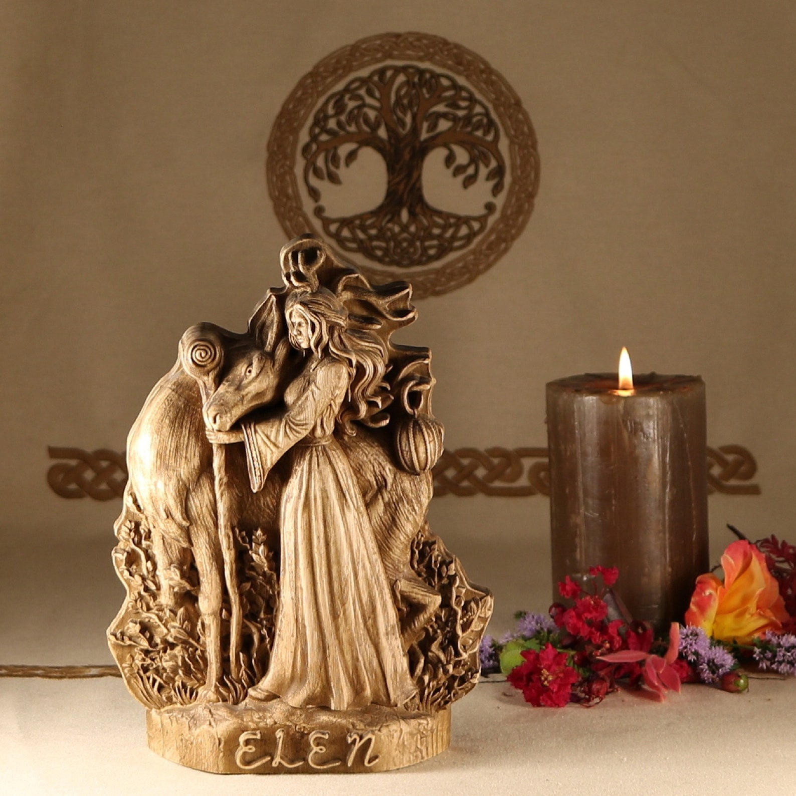 Elen Elen of the Ways Celtic Goddess Elven Forest Horned - Etsy