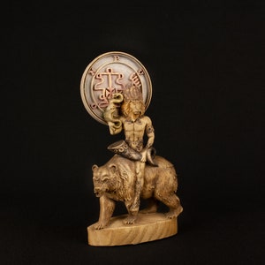 King Purson Wooden Statue, Goetia Demon Sculpture, Occult Decor - Etsy