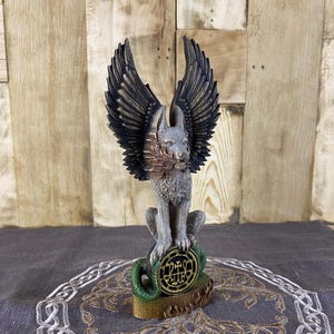 Marchosias Demon Statue Demon Sigil Winged Wolf Goetia Demon Occult ...