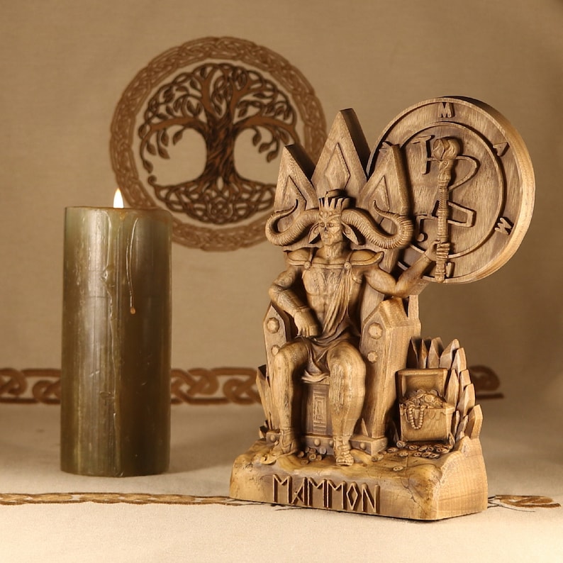 Horned God Demon Mammon Money Spell Occult Decor Occult Art - Etsy
