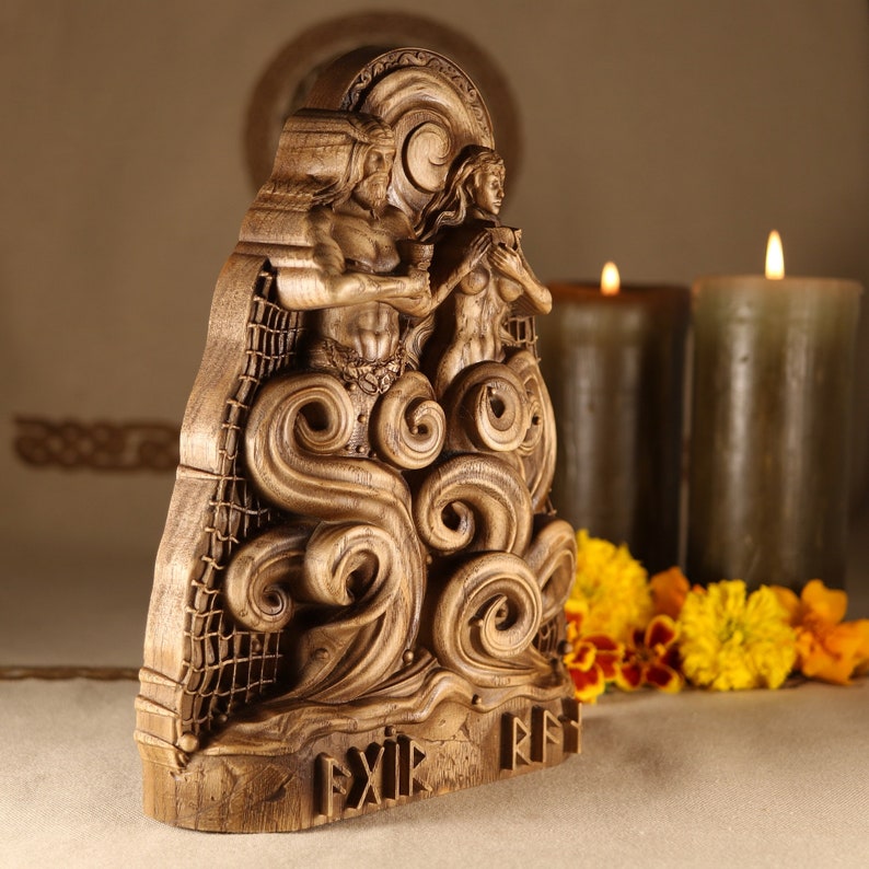 Aegir Ran Norse Gods Sea Goddess Asatru Norse Pagan Statue | Etsy