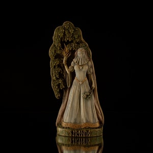 Nerthus, Germanic Goddess Statue Asatru Norse Pagan Wooden Fertility ...