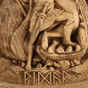Vidar Viking Wood Carving: Norse God Altar Statue - Etsy