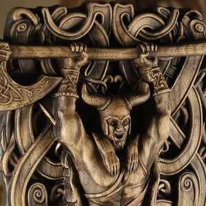 Norse Pagan Borr, Odin Statue Norse Gods, Asatru Viking Wooden Statue ...