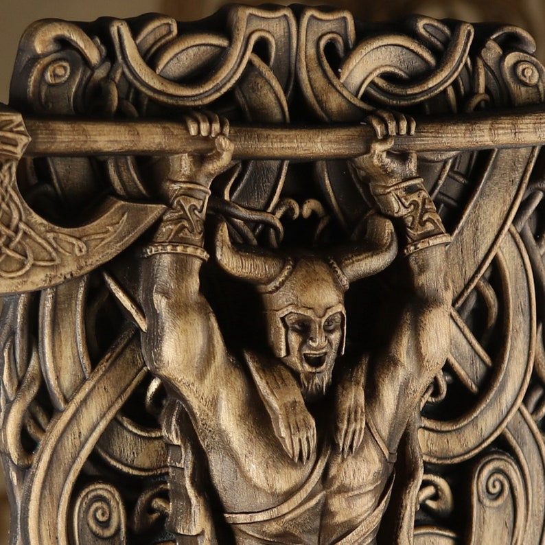 Norse Pagan Borr Odin Statue Norse Gods Asatru Viking Wooden - Etsy