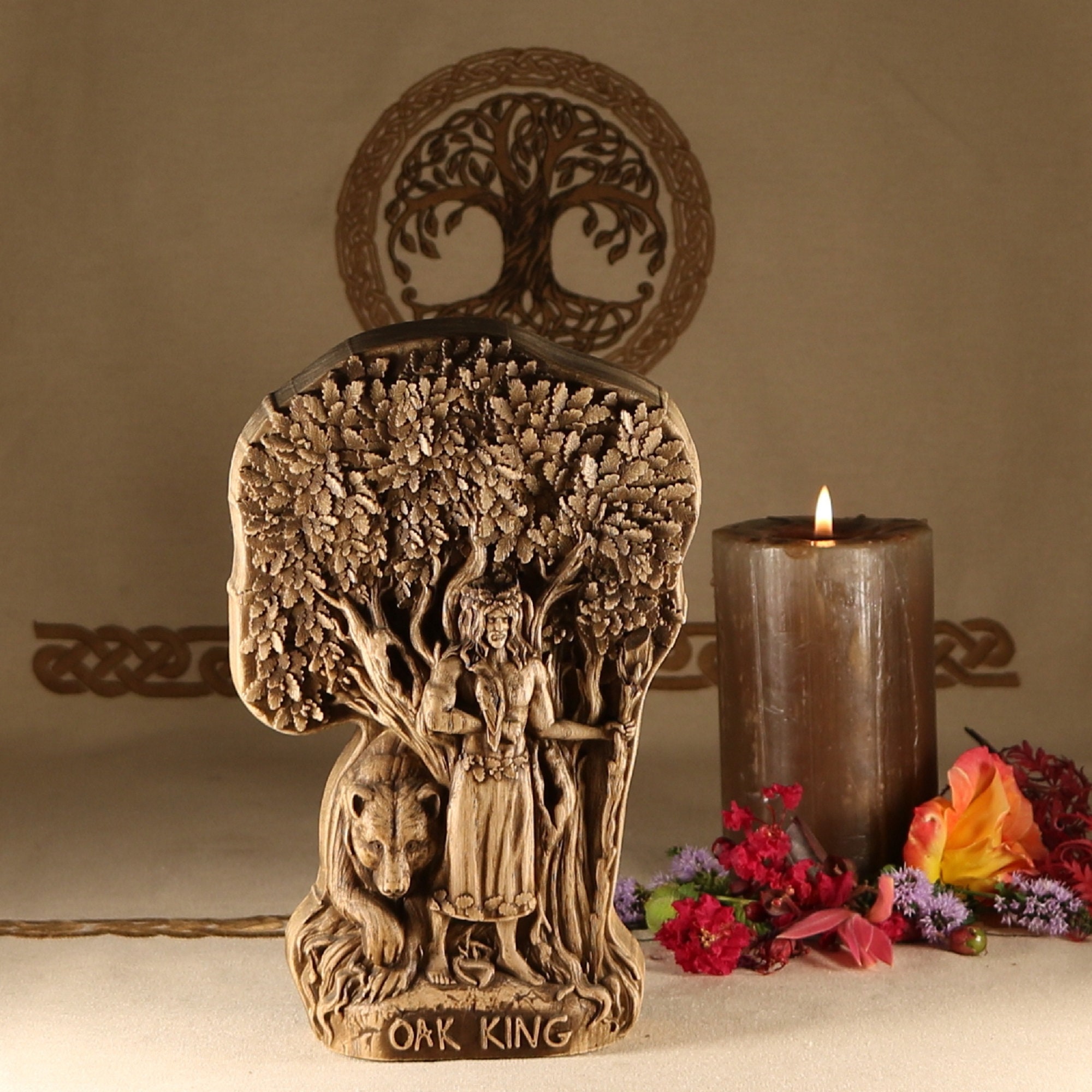 Oak King Holly King Greenman Winter Solstice Wicca Norse Gods | Etsy