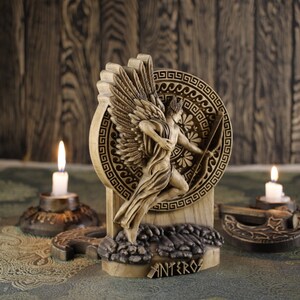 Anteros Greek God Statue: Ash Wood Carving (8 Inch) - Etsy