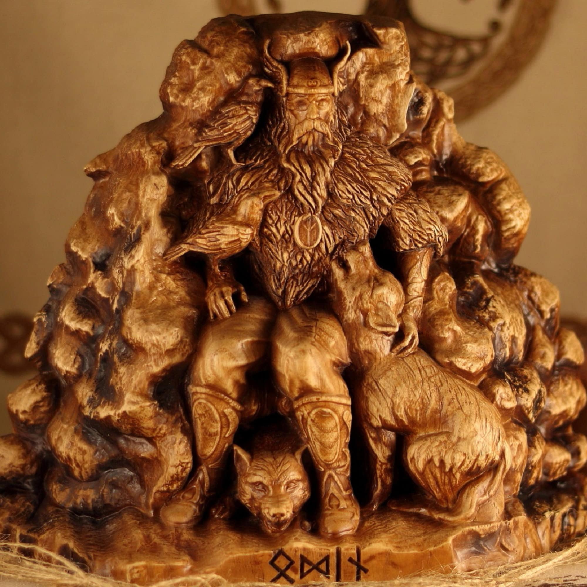 Odin Statue God Odin Carving Germanic Norse Gods Heathen - Etsy Australia