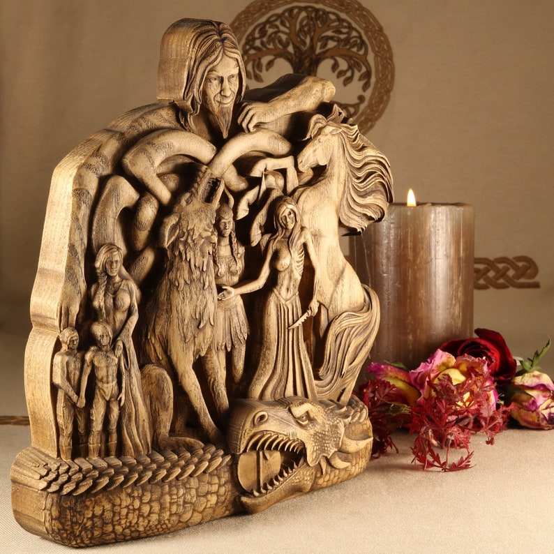 Viking Statue Loki Norse Angrboda Sigyn Jormungandr Hel - Etsy