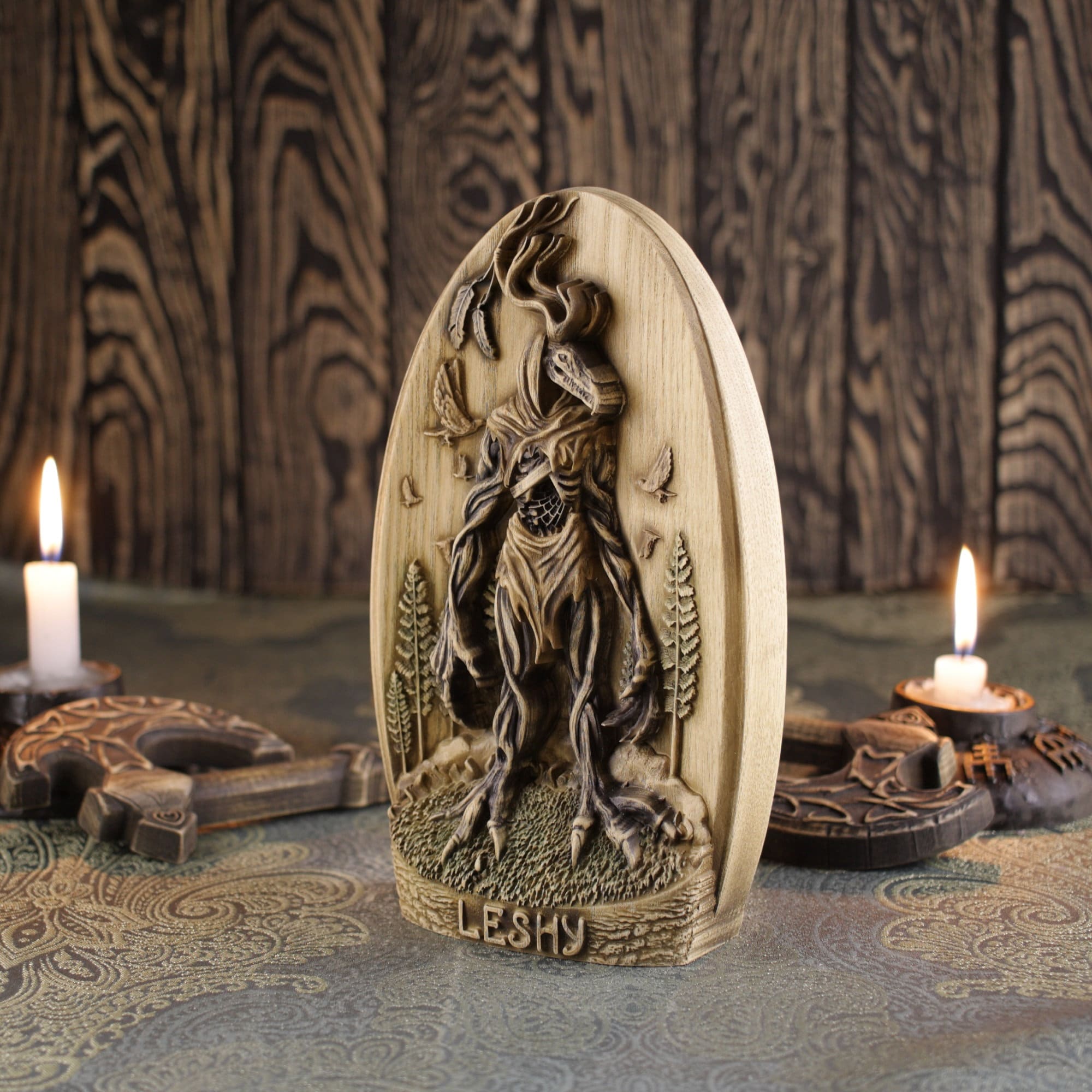 Leshen Leshy Witcher Statue Horned God Slavic Mythology Slavic - Etsy