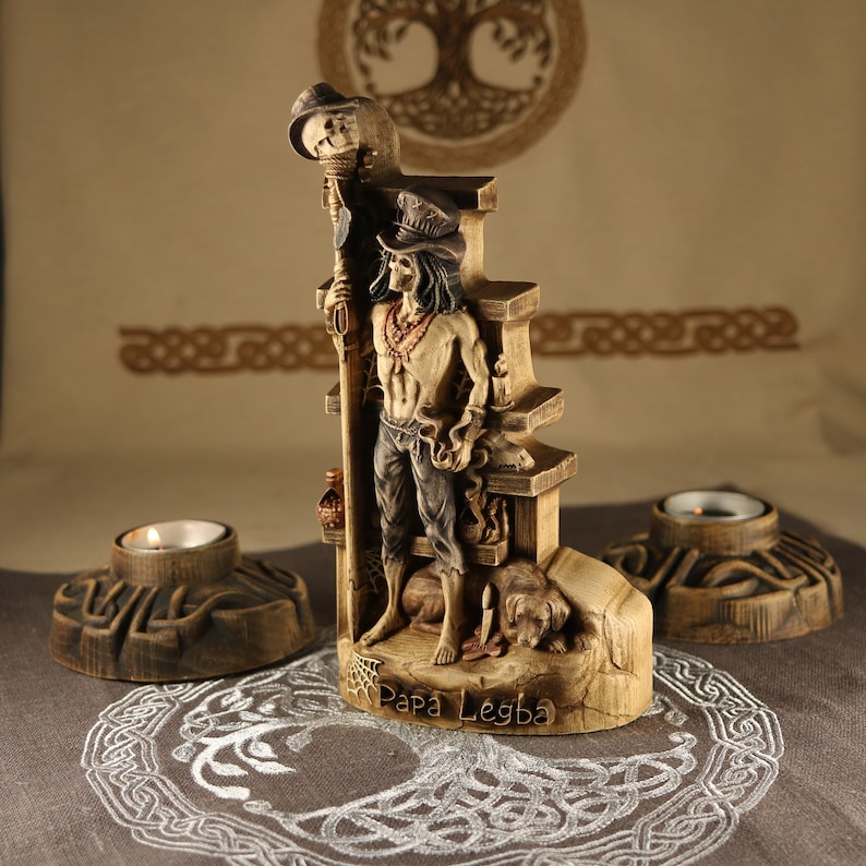 Papa Legba Papa Legba Statue Legba Voodoo Skull Gothic Hoodoo - Etsy