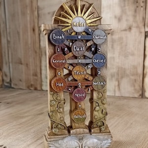 Sephirot Tree of Life Wooden Statue Satanic Altar Kabbalah Sacred ...