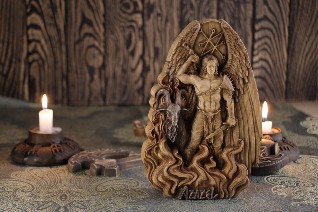 Azazel, Satan Baphomet, Demon Lucifer Occult Decor Satanic Fallen Angel ...