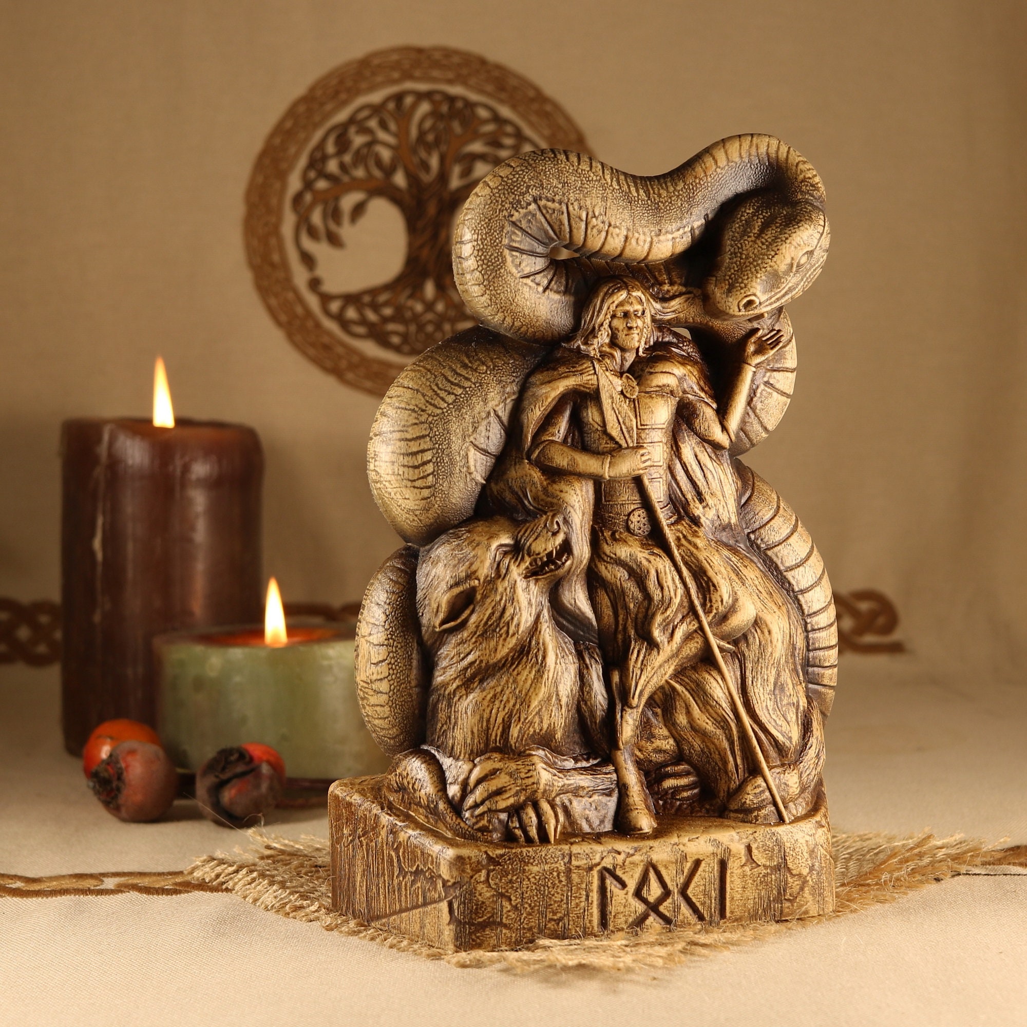 Loki Statue Norse Loki God Loki Loki Altar Norse Altar - Etsy Ireland