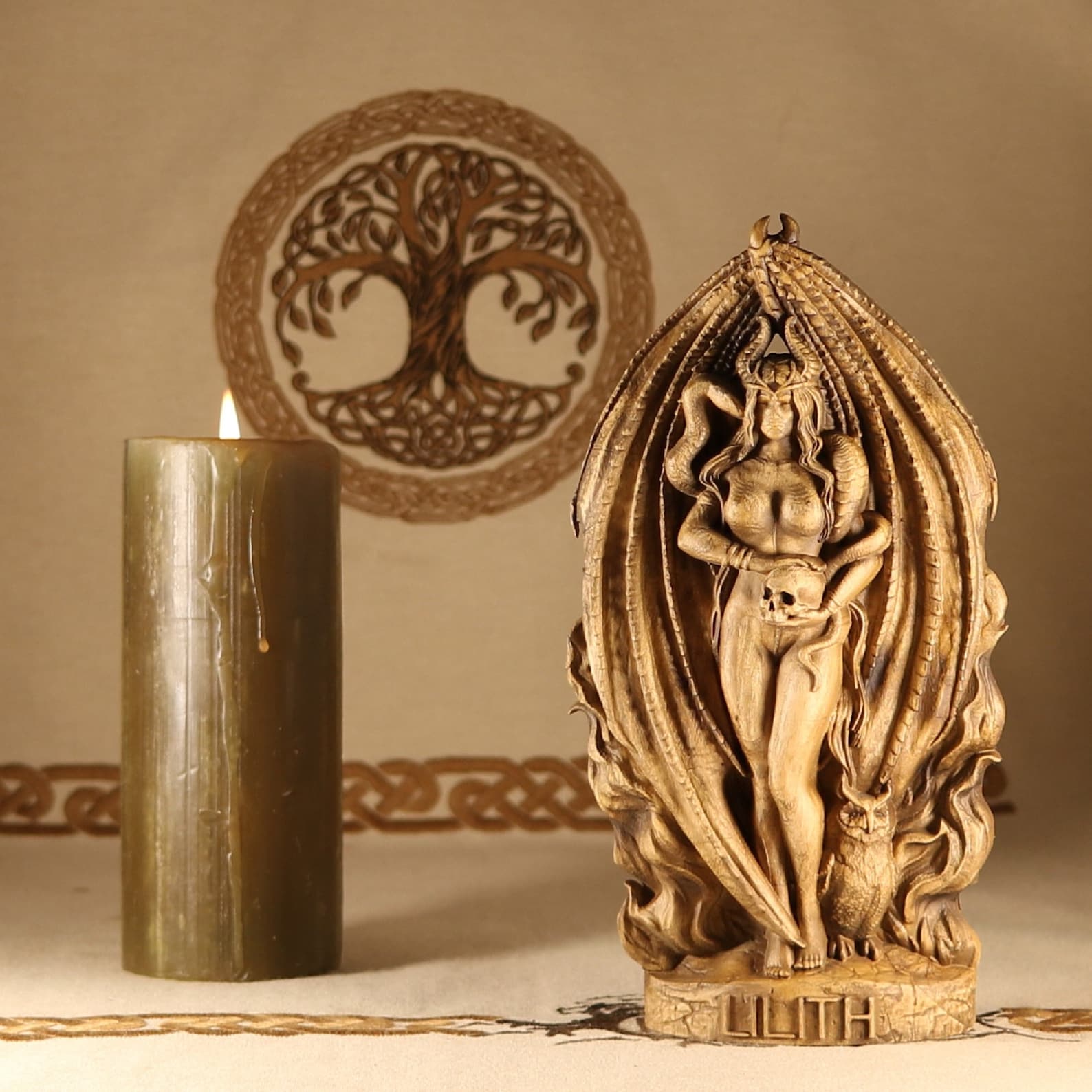 Lilith Statue Lilith Goddess Ishtar Inanna Statue Lilith - Etsy