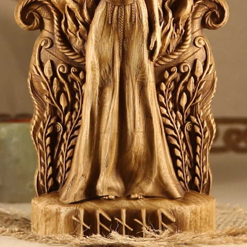 Nanna Goddess Statue Scandinavian Decor Wood Figurine Wooden - Etsy