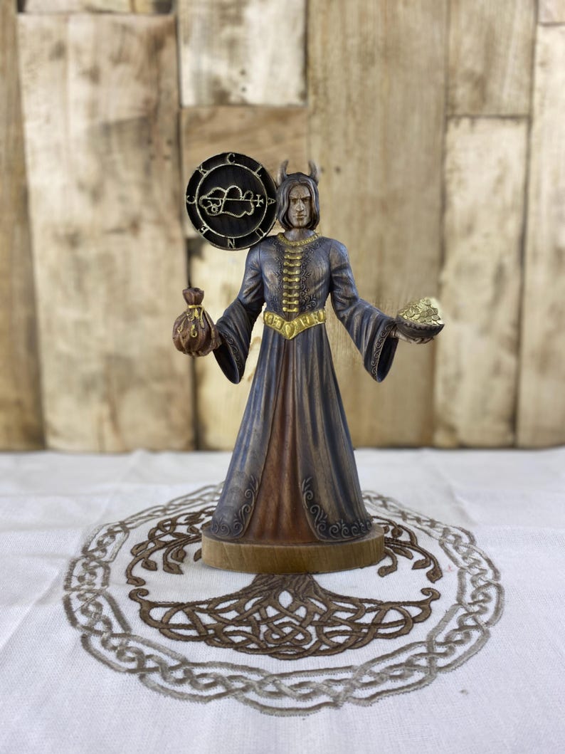 Clauneck Wood Statue: Pagan Occult Home Decor - Etsy
