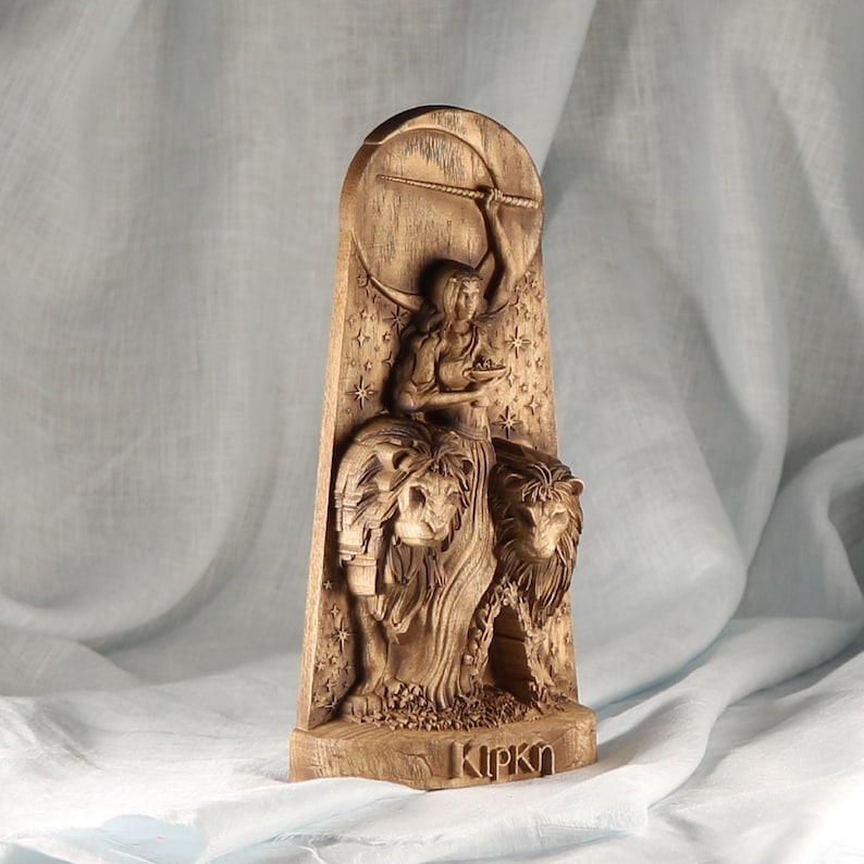 Circe Statue: Greek Goddess Sorceress, Ash Wood Carving - Etsy