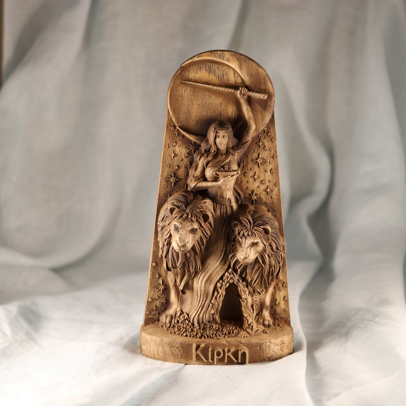 Circe Statue: Greek Goddess Sorceress, Ash Wood Carving - Etsy