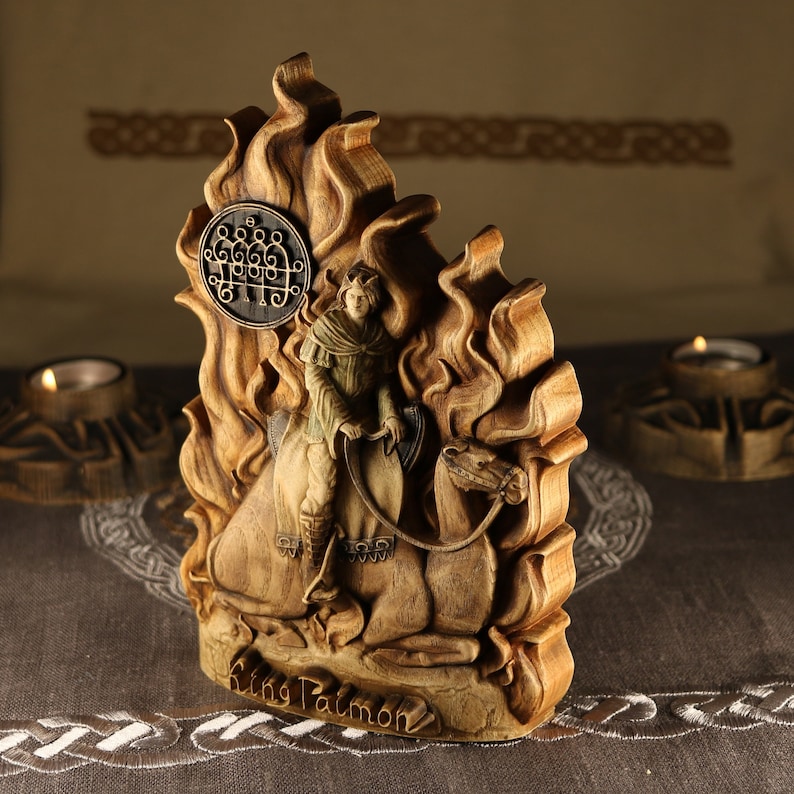 Buy Paimon King Paimon Goetia Lucifer Altar Satan Statue Online in ...