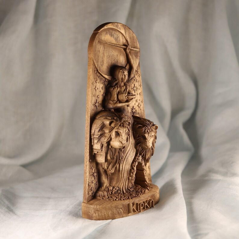 Circe Statue: Greek Goddess Sorceress, Ash Wood Carving - Etsy