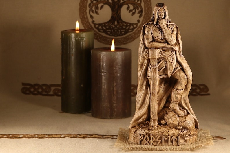 Dios Forseti dioses nórdicos Talla de madera vikinga Danza - Etsy España