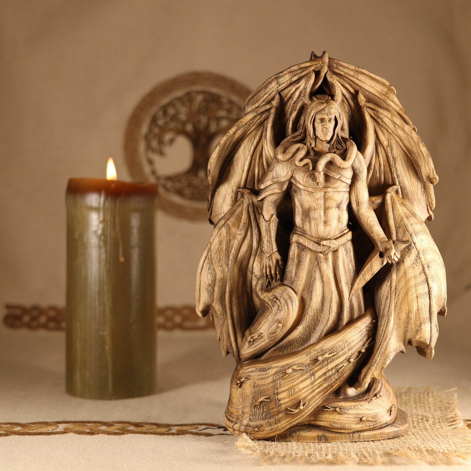 Samael Lilith Lucifer Statue Lucifer Morningstar Satan - Etsy Australia