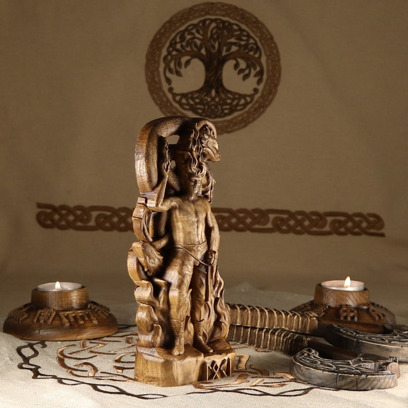 Loki Statue Loki Norse Altar Norse Pagan Decor Norse - Etsy