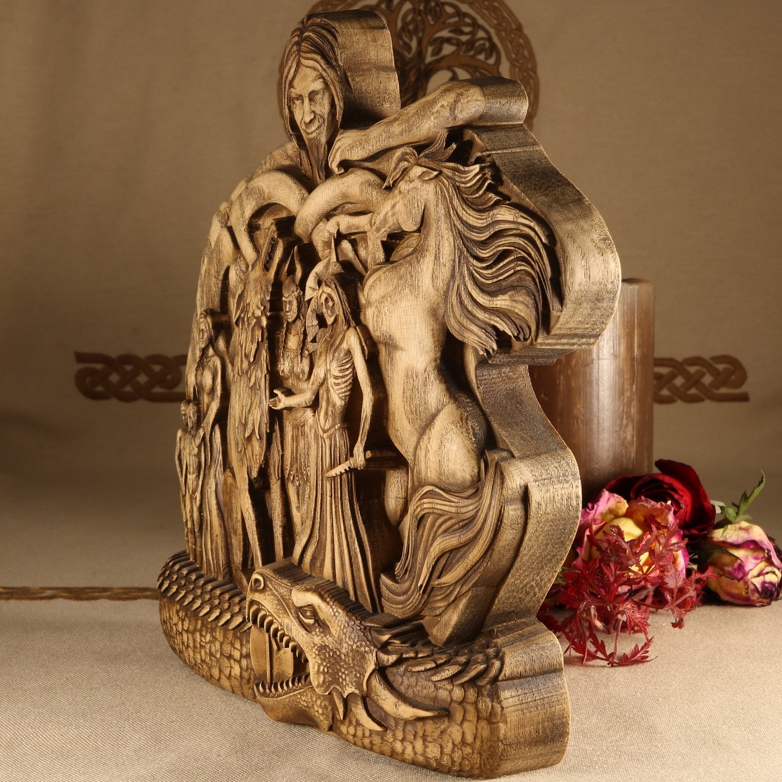 Viking Statue Loki Norse Angrboda Sigyn Jormungandr Hel - Etsy