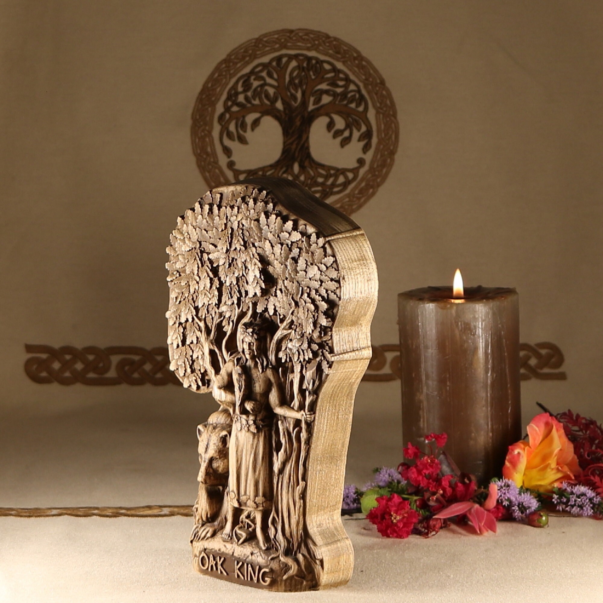 Oak King Holly King Greenman Winter Solstice Wicca Norse Gods | Etsy