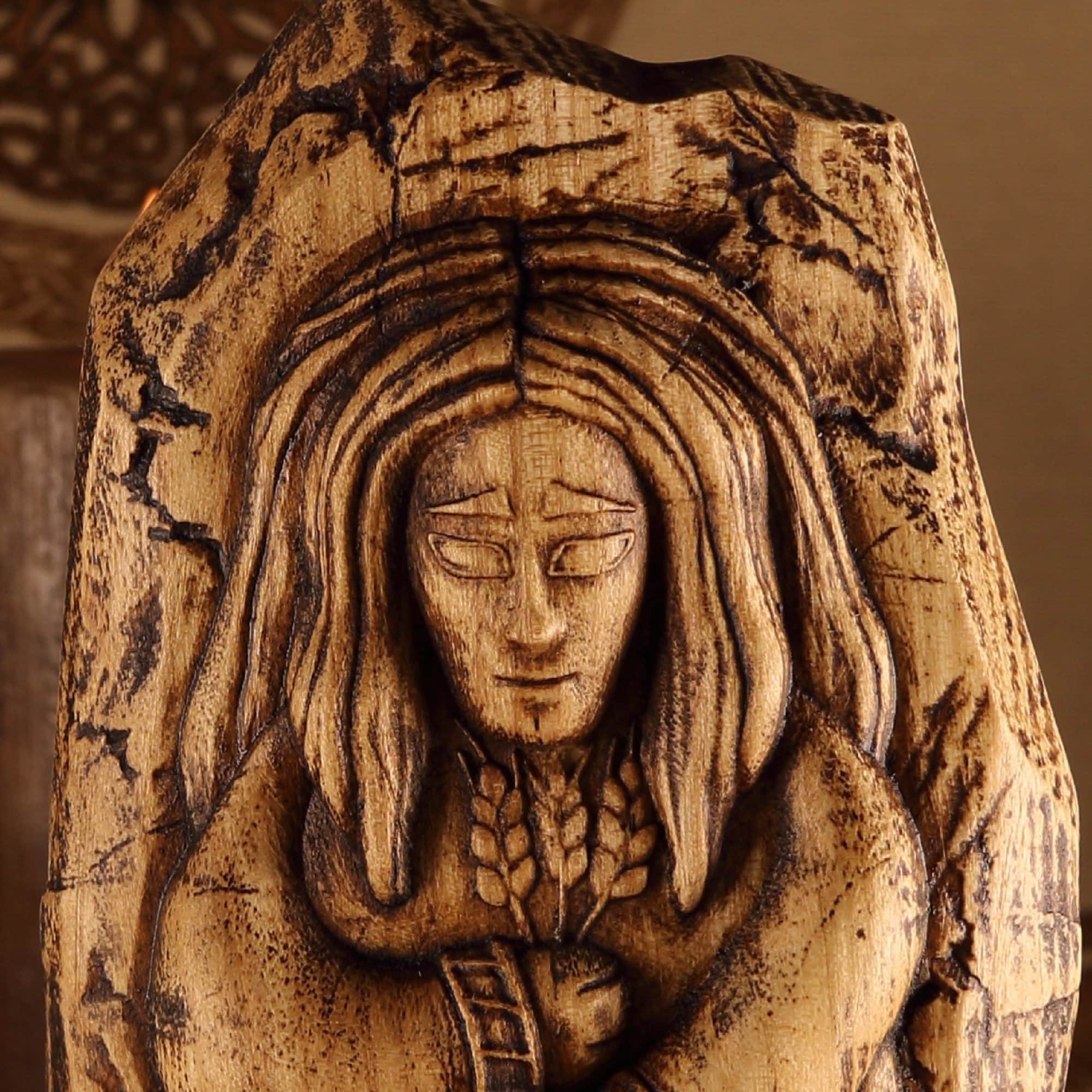 Freyr Heathen Gods , Wooden Statue, Norse Pagan - Etsy