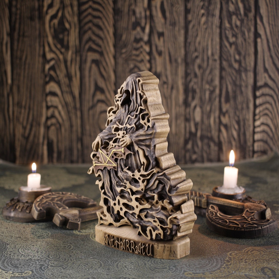 Antharratu Satan Satanic Wood Sculpture Occult Decor - Etsy